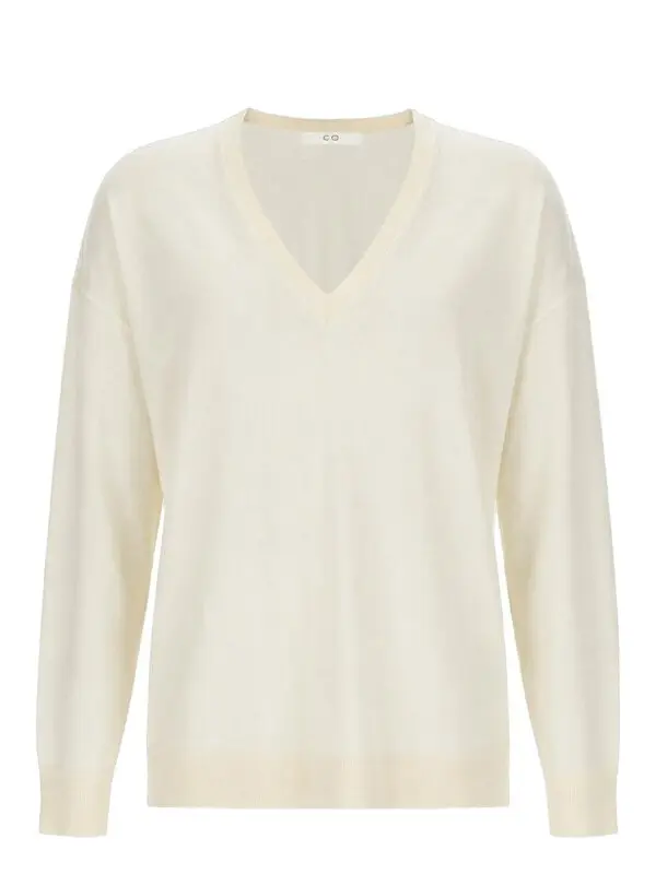 Co Cashmere V-neck Sweater - Ivory