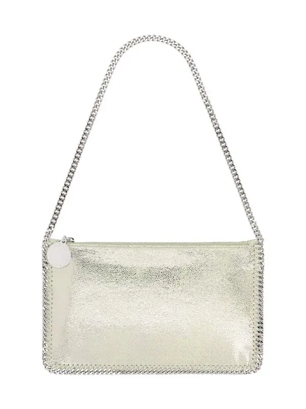 Stella McCartney Metallic Quilted Chain Handle Shoulder Bag - Silver