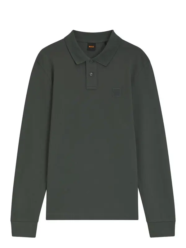 BOSS Slim-fit Polo Shirt In Stretch-cotton Piqu - Light Green