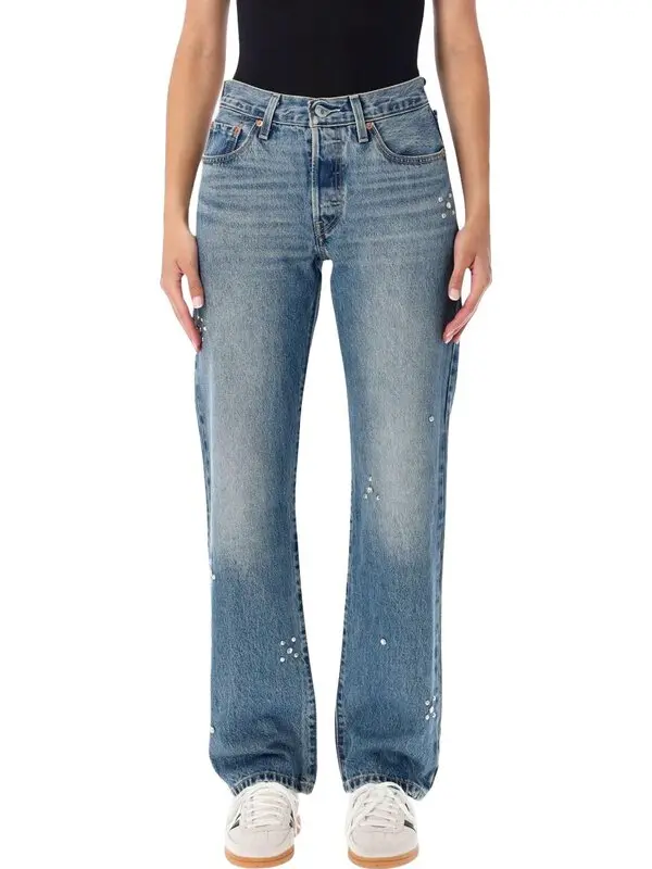 LEVI'S 501® Mid-rise Straight-leg Jeans In Cotton Denim - Blue