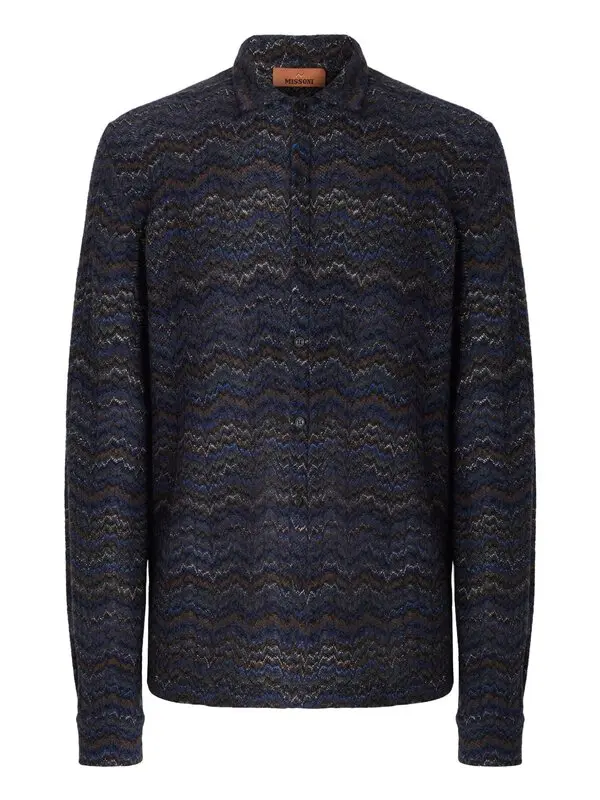 Missoni Cashmere And Viscose Knit Shirt - Blue
