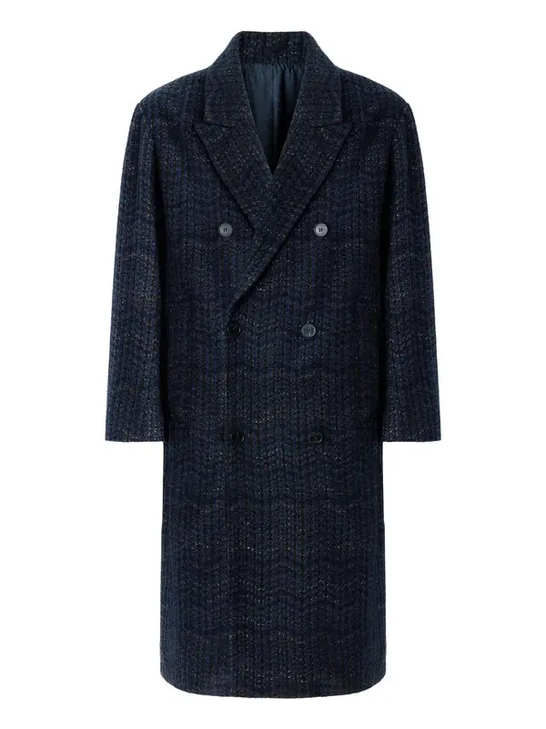Missoni Double-breasted Coat - Blue