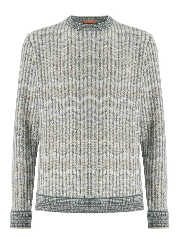 Missoni Cashmere And Viscose Zig Zag Pullover - Beige