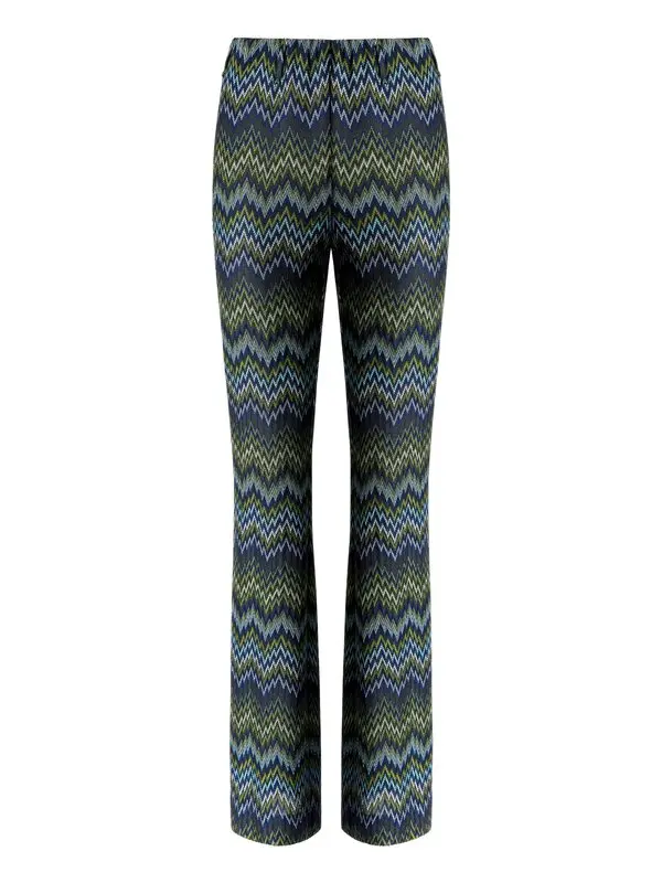 Missoni Snake Motif Viscose Flare Trousers - Multicoloured