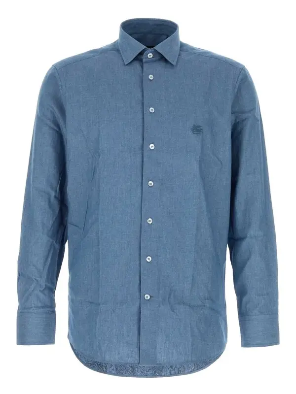 Etro Air Force Chambray Shirt - Blue