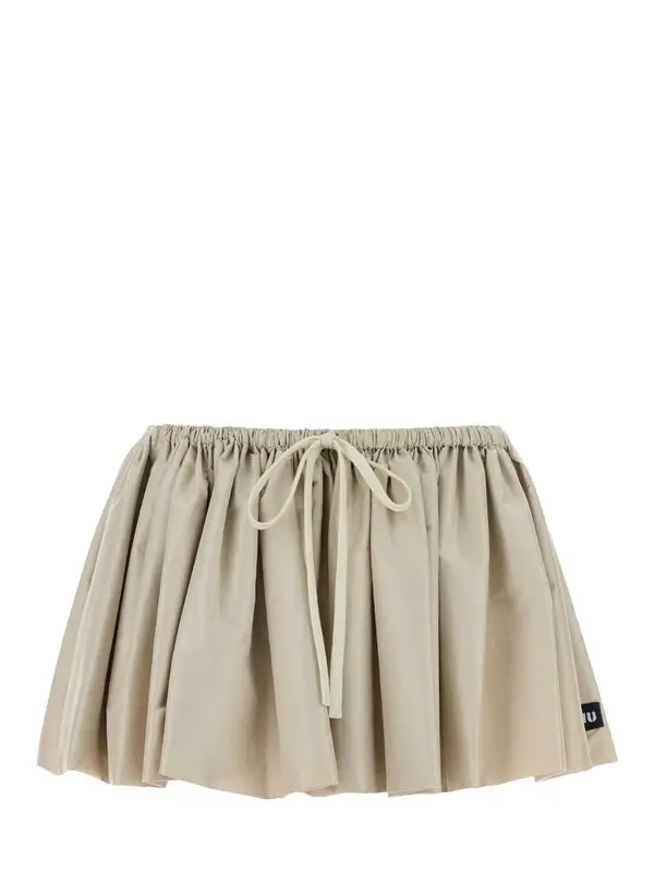 Miu Miu Sand Jacquard Mini Skirt - Brown