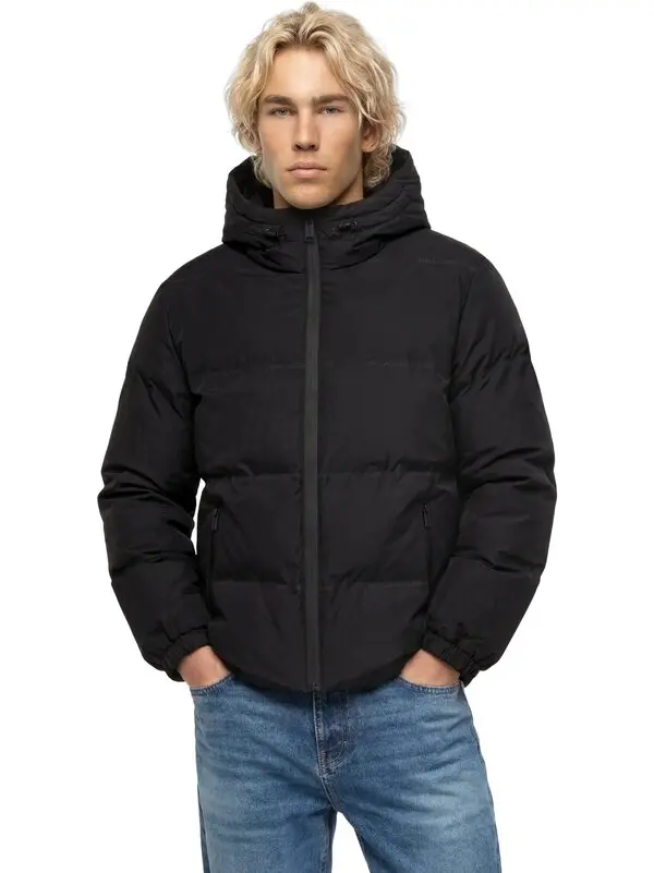 KL JEANS Jeans Quilted Logo Puffer Jacket - Black