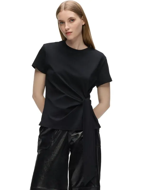 Karl Lagerfeld Knot Detail T-shirt - Black