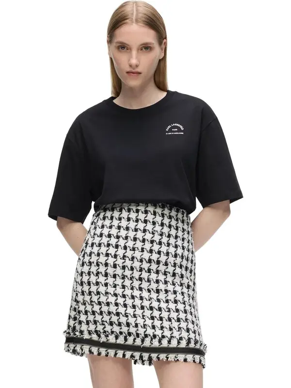 Karl Lagerfeld Rue St-guillaume Organic Cotton Oversized T-shirt - Black