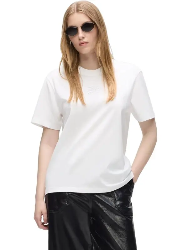 Karl Lagerfeld Rhinestone Autograph T-shirt - White