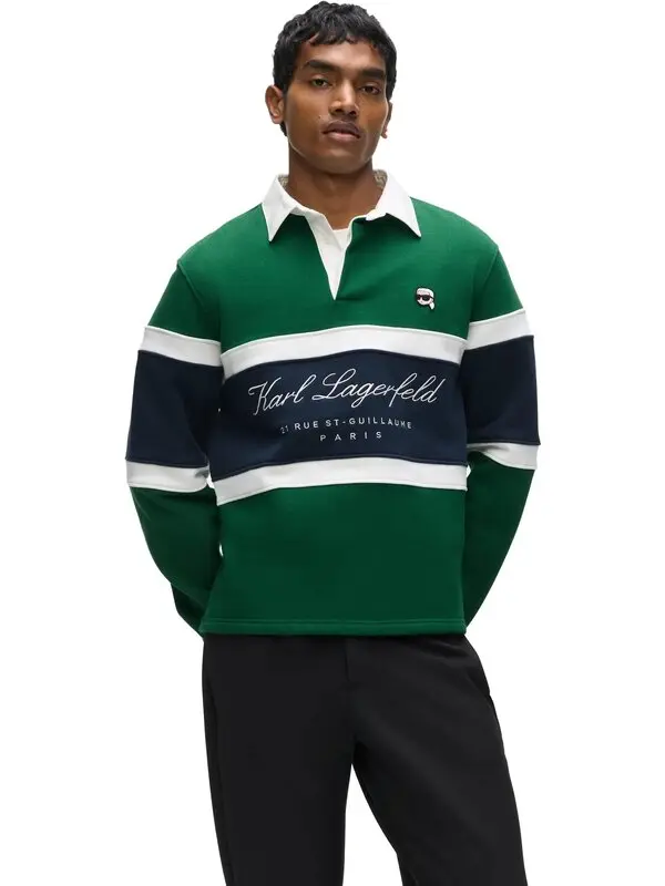 Karl Lagerfeld Ikon Polo Sweatshirt - Evergreen