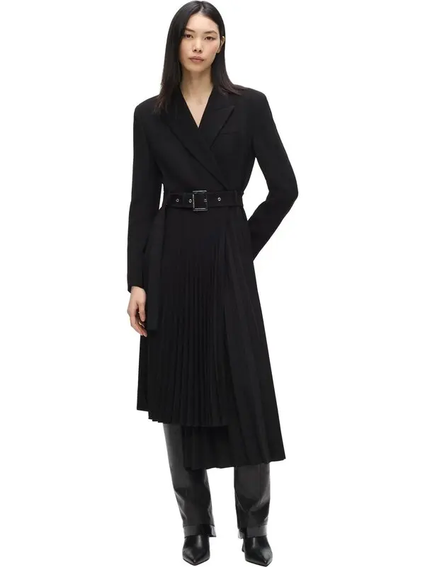 Karl Lagerfeld Asymmetric Tailored Dress - Black