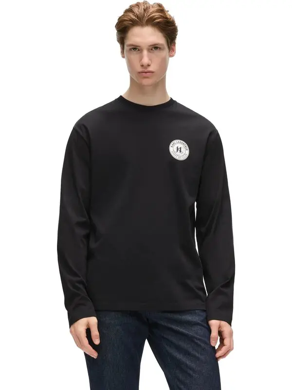 Karl Lagerfeld Après Ski Club Long-sleeved T-shirt - Black