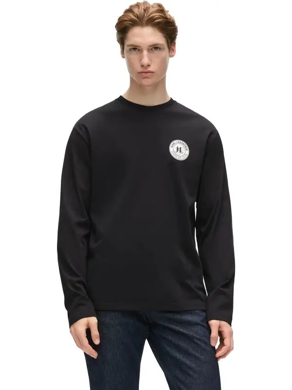 Karl Lagerfeld Après Ski Club Long-sleeved T-shirt - Black