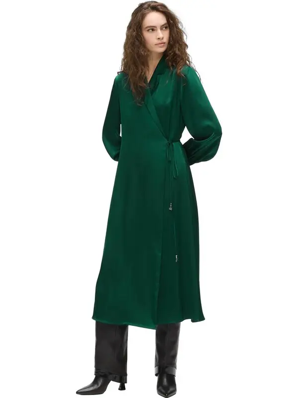 Karl Lagerfeld Satin-finish Wrap Dress - Garden