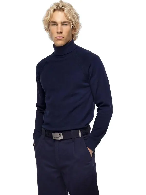 KL JEANS Jeans Lightweight Knit Rollneck Sweater - Peacoat