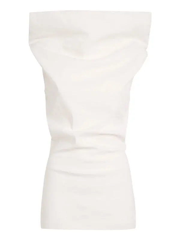 Issey Miyake Sleeveless Mock Neck Top - Neutral