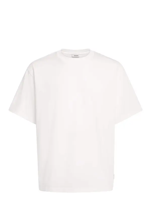 Sandro Cotton Oversized T-shirt - Beige