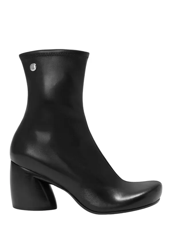 Loewe Leather Oval Ankle Boots 70 - Black