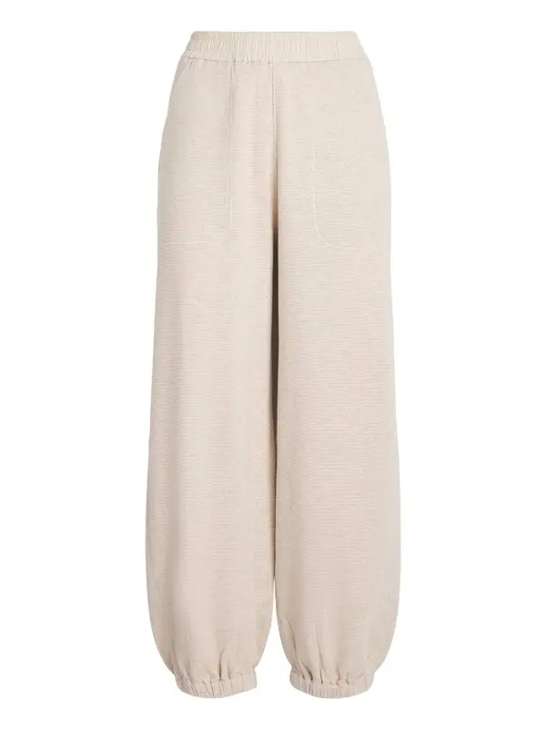 ME+EM Stretch-cotton Waffle Sweatpants - Brown
