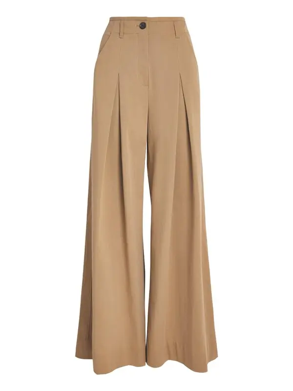 ME+EM Very Wide-leg Trousers - Brown