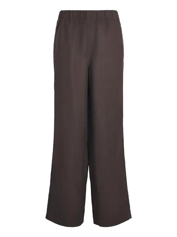 WITH NOTHING UNDERNEATH Hemp Palazzo Trousers - Brown