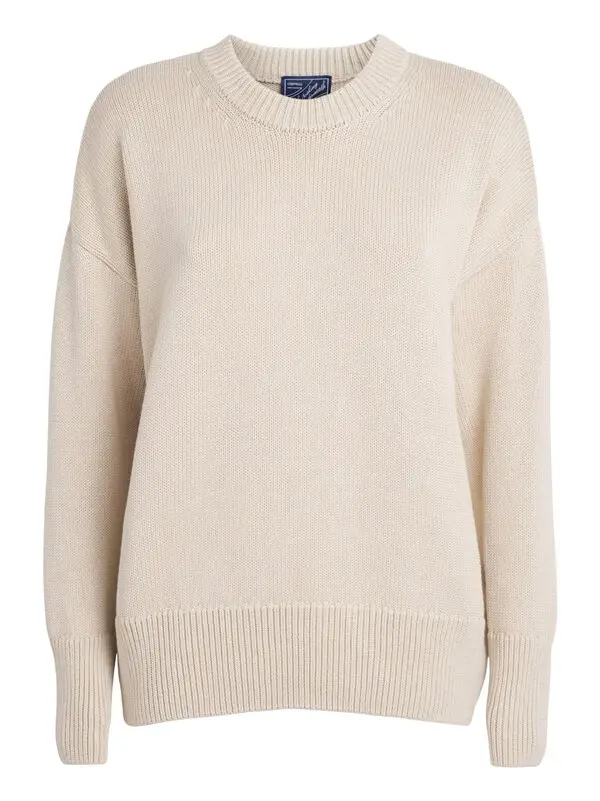 WITH NOTHING UNDERNEATH Cotton Cornwall Sweater - Beige