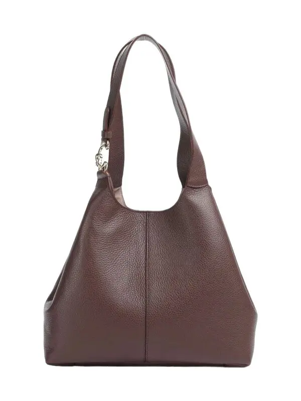 COCCINELLE C-easy Shoulder Bag With Logo Plaque - Brown