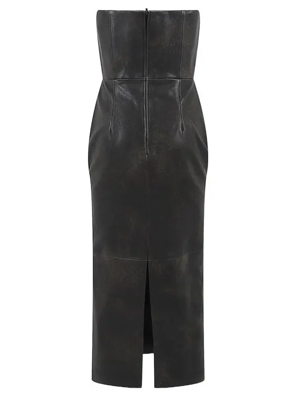 Alex Perry Strapless Midi Dress - Black