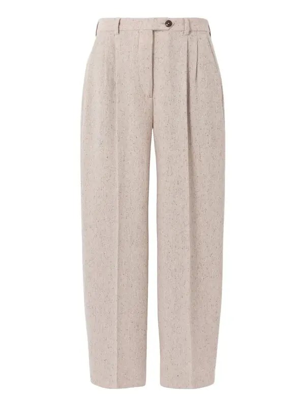 FORTELA Pleated Wool-blend Trousers - No
