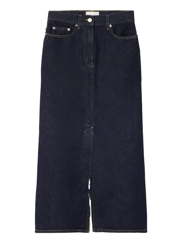 Loulou De Saison Denim Midi Skirt - Black