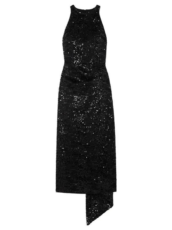 EMILIA WICKSTEAD Cheska Asymmetric Sequined Mesh Midi Dress - No