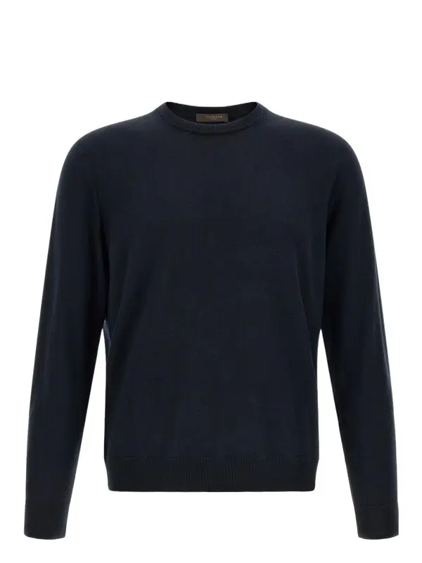 ZANONE Giro Crew Neck Knitted Sweater - Blue