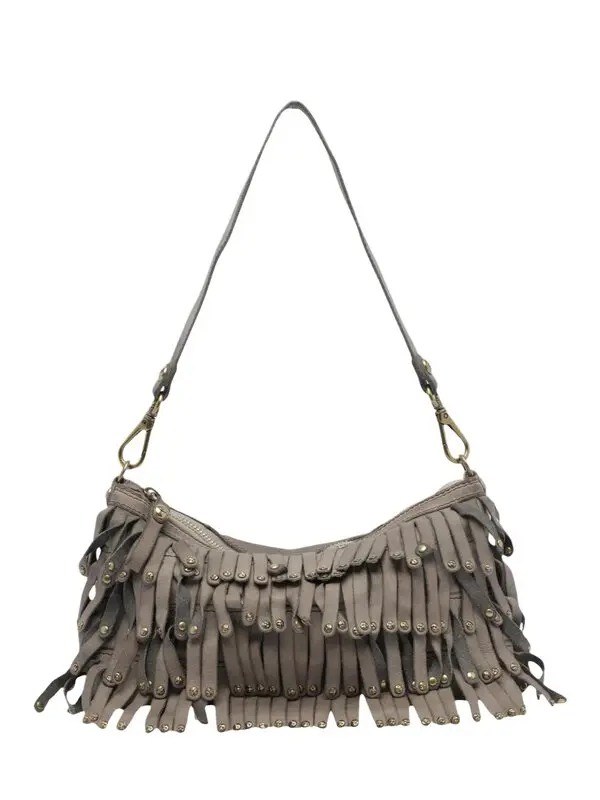 CAMPOMAGGI Natalia Fringed Shoulder Bag - Grey