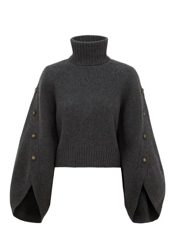 Zimmermann Valiant Buttoned Sweater - Graphite