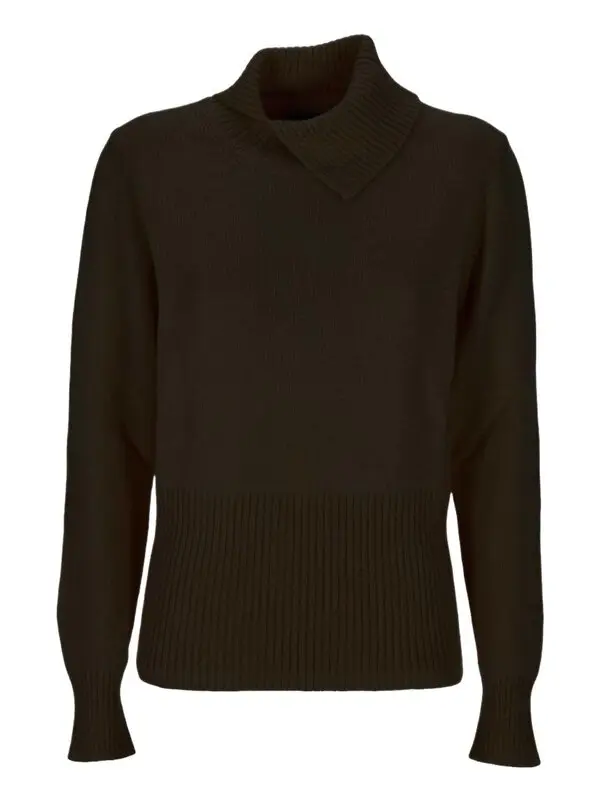 GRAN SASSO Long Sleeve Turtleneck Sweater - Black