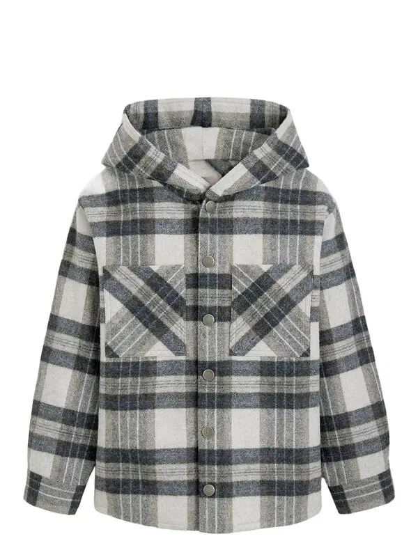 Dior Long-sleeved Wool Coat - Gray/black