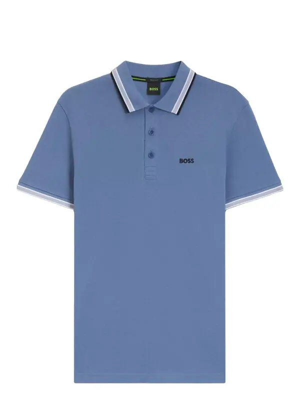 Hugo Boss Tipped Collar Polo Shirt - Blue