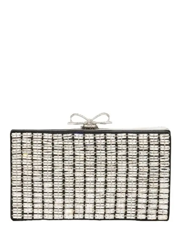 SELF-PORTRAIT Chainmail Clutch Bag - Silver
