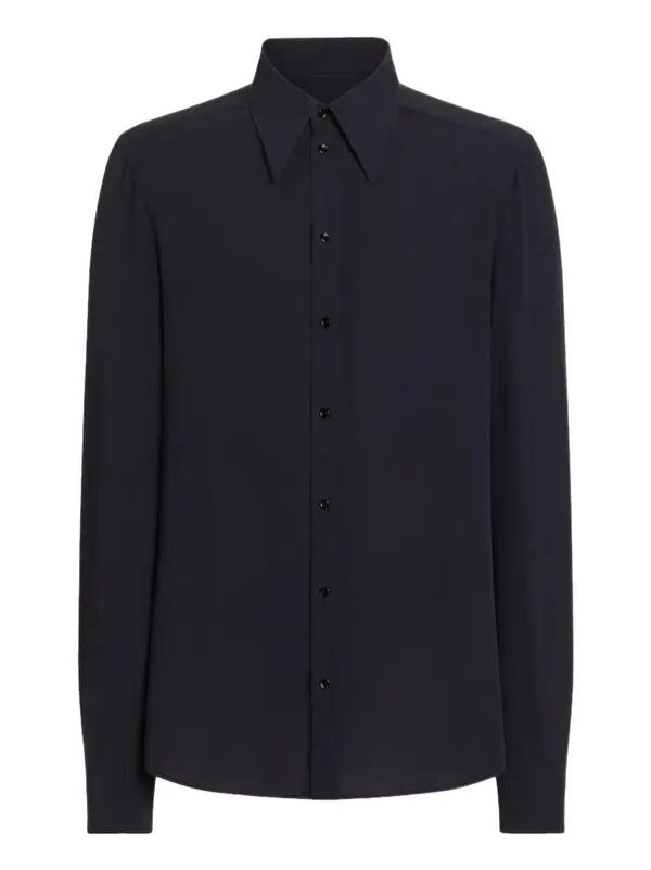 Dolce & Gabbana Collared Long-sleeved Shirt - Black