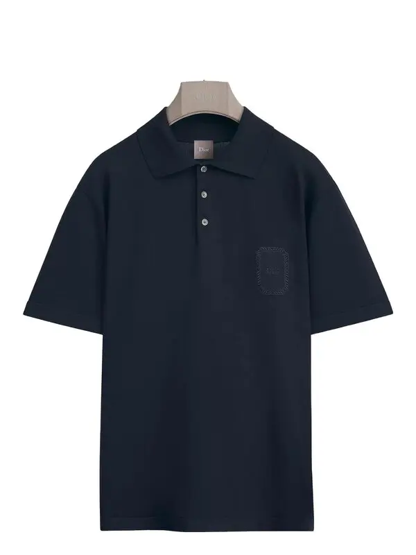 Dior Médaillon Polo Shirt, Regular Fit - Blue
