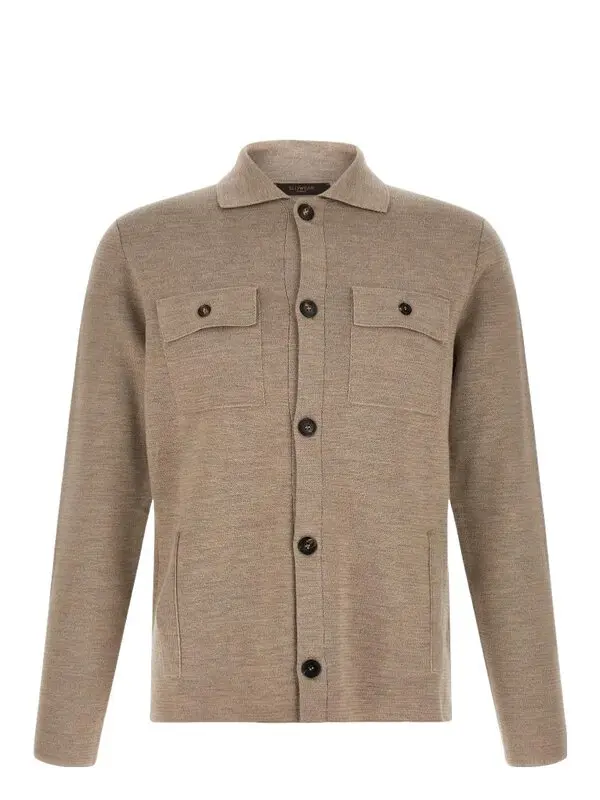 ZANONE Saharan Shirt-collar Cardigan - Beige