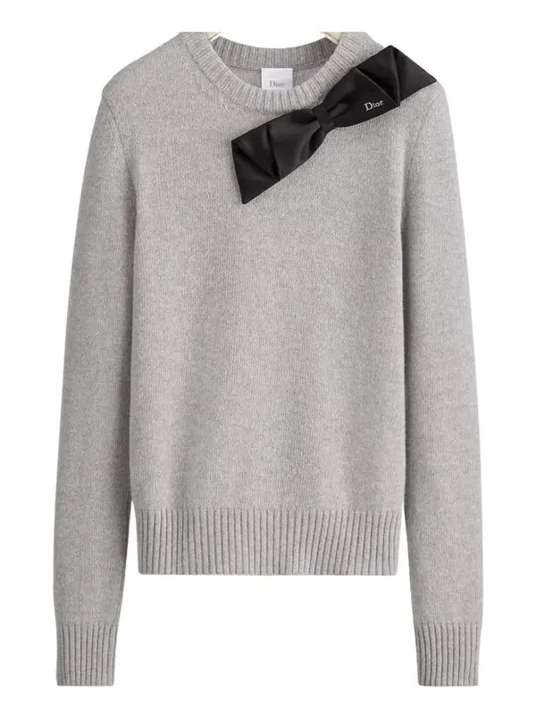 Dior Ribbed Knit Sweater - Grey