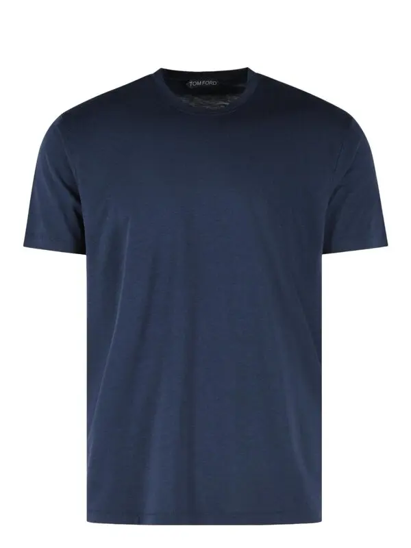 TOM FORD Short Sleeve Crewneck T-shirt - Blue