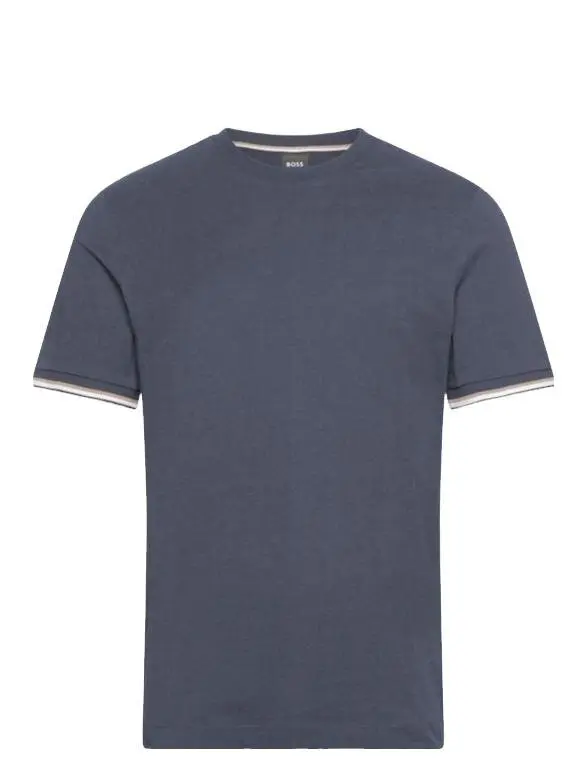 Hugo Boss Logo Trim Crew-neck T-shirt - Blue