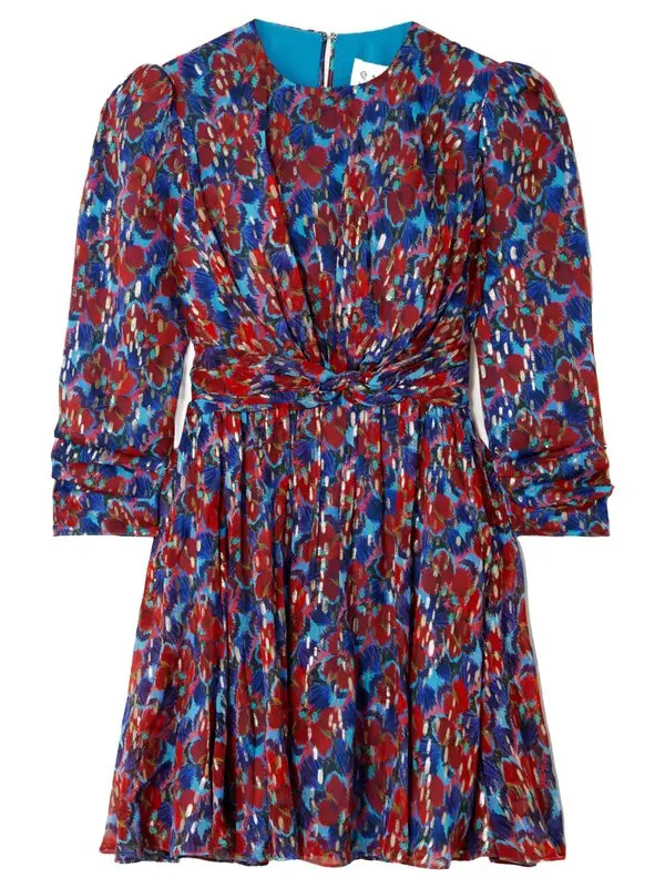 Saloni Silk Georgette Mini Dress - No