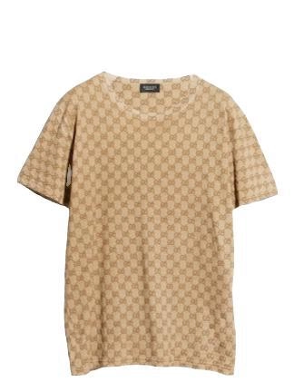 Gucci Allover Gg Print T-shirt - Beige/brown