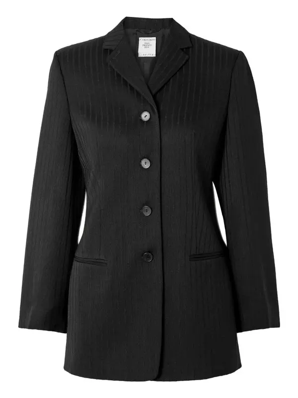 Calvin Klein Striped Single-breasted Blazer - No