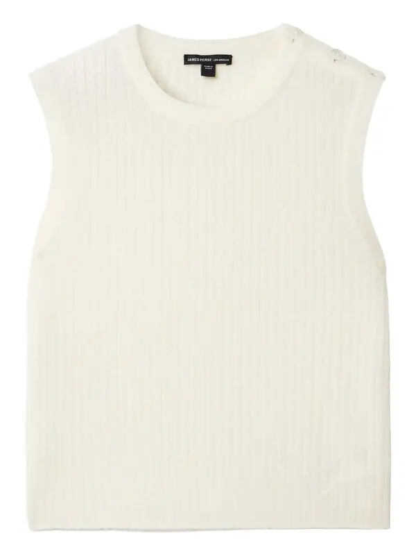 JAMES PERSE Ribbed Brushed Wool-blend Vest - No