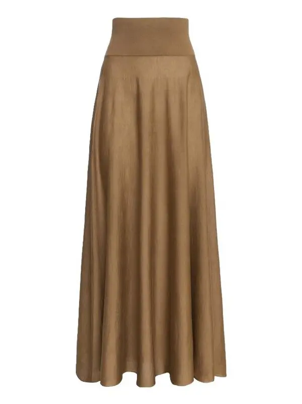 Malo Silk Skirt - Cork